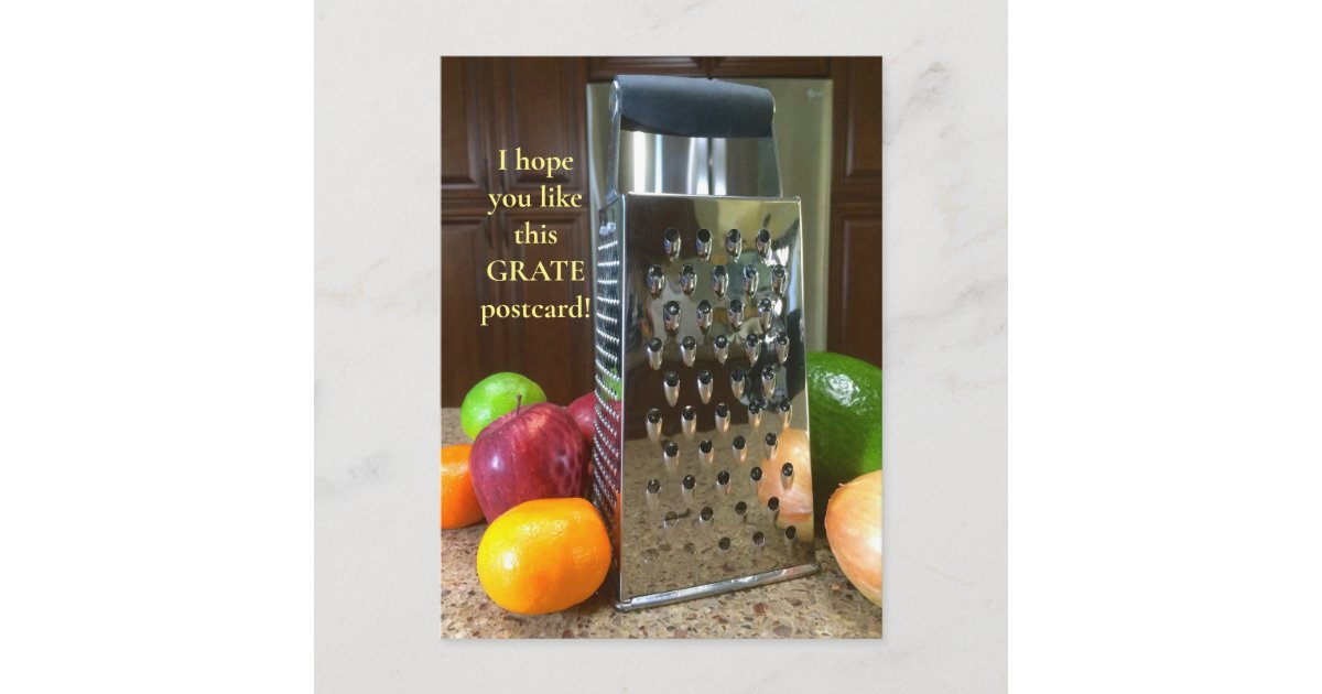 Great Grate Pun, Funny Food Postcard, Postcrossing Postcard | Zazzle