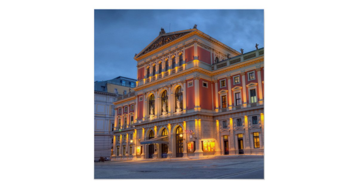 Great Hall of Wiener Musikverein, Vienna, Austria Poster | Zazzle