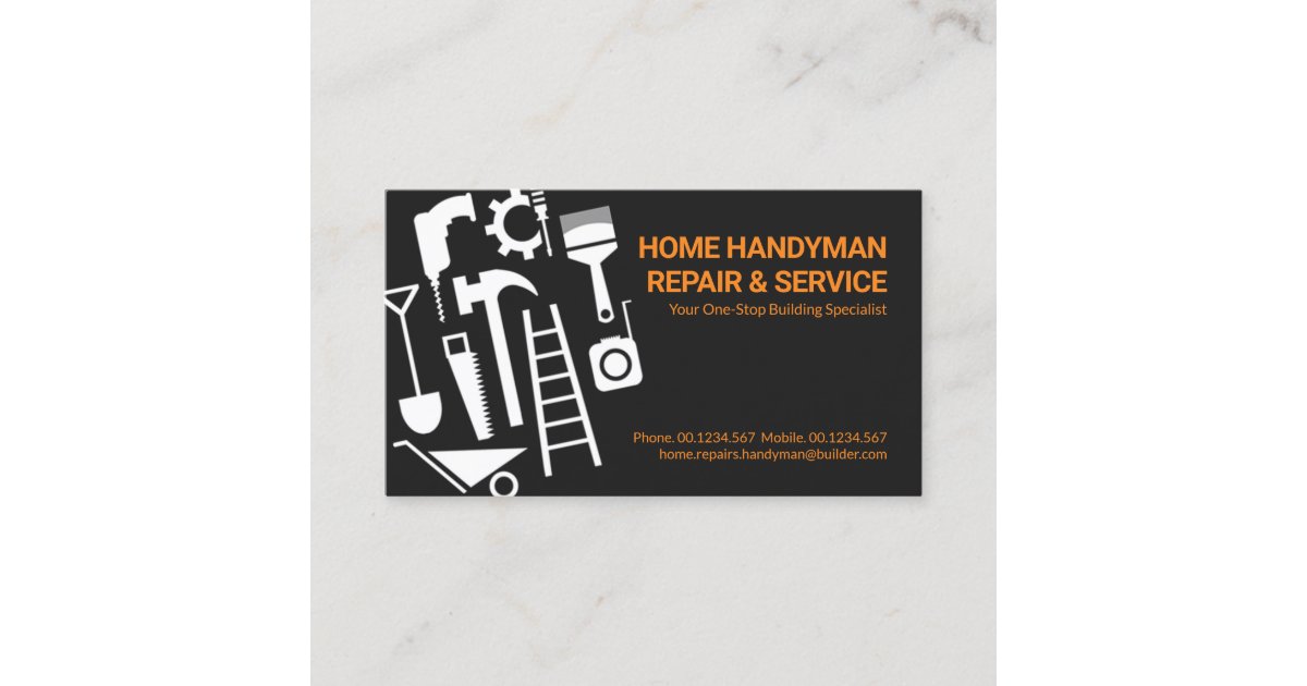 Great Handyman Tools Home Repairs Business Card | Zazzle