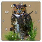 Great Horned Owl Large Clock | Zazzle.com