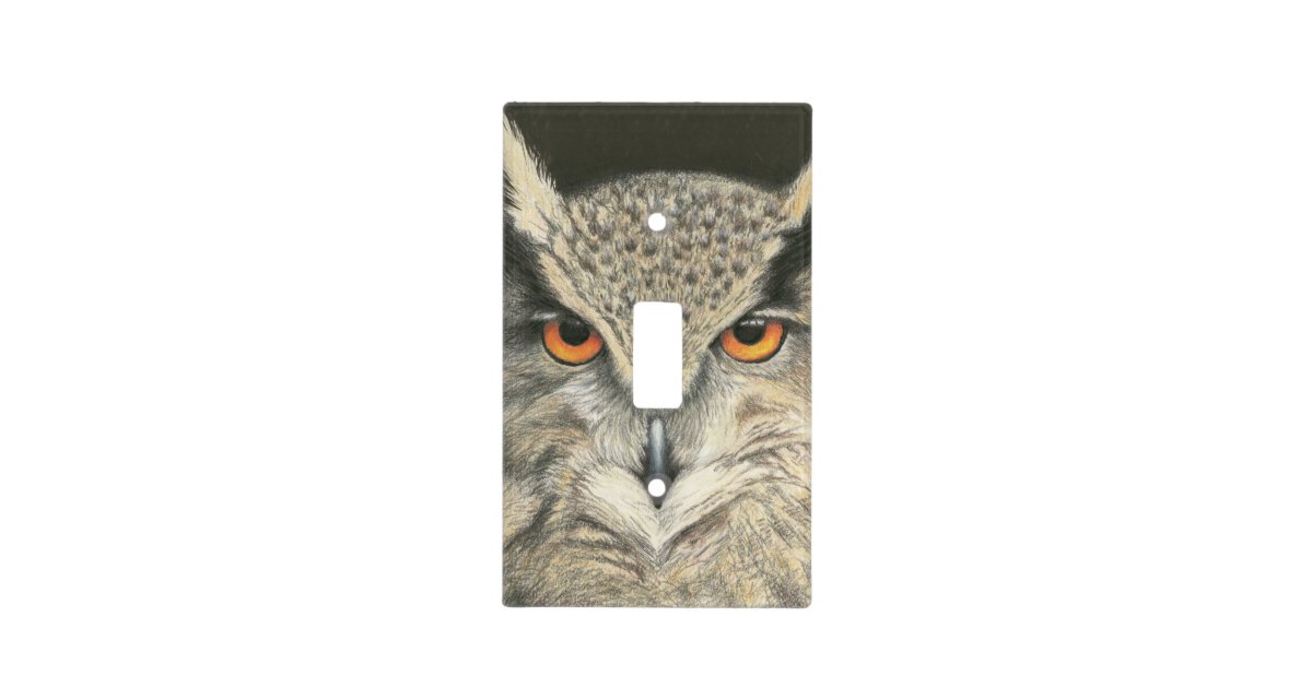 Great Horned Owl Light Switch Cover | Zazzle