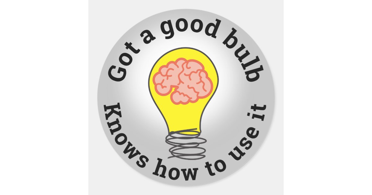 Great idea light bulb employee recognition sticker | Zazzle