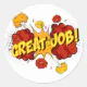 Great Job Comic Pop Art Classic Round Sticker | Zazzle