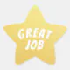 Great Job Gold Star Star Sticker | Zazzle