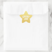 Great Job Gold Star Star Sticker | Zazzle