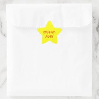Great Job Star Sticker | Zazzle