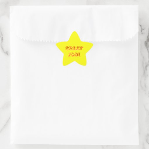 Great Job Star Sticker | Zazzle