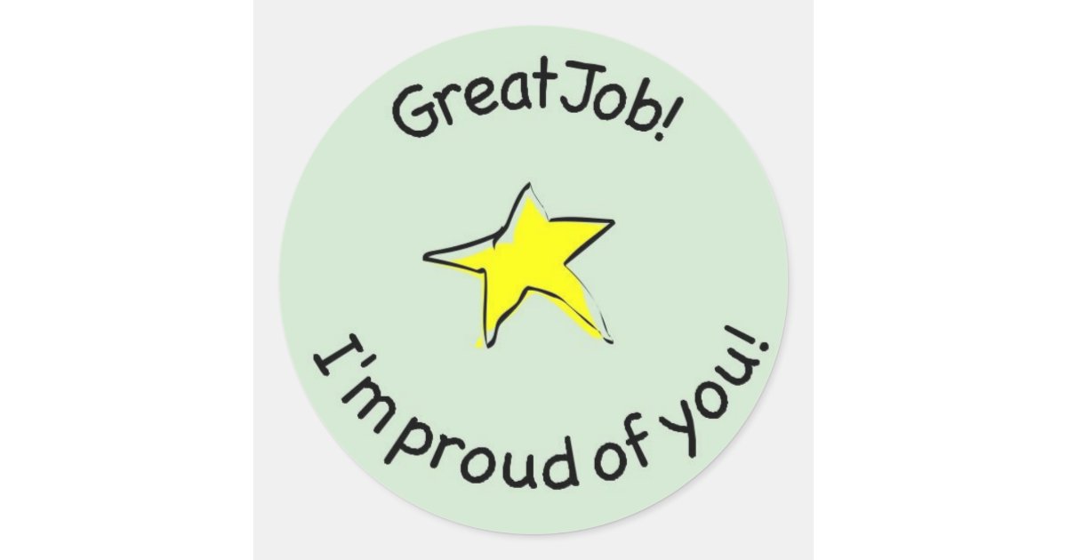 great job sticker for kids | Zazzle.com