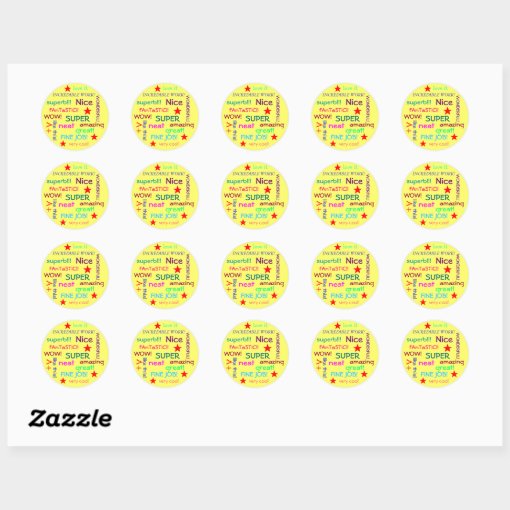 GREAT JOB STUDENT! CLASSIC ROUND STICKER | Zazzle