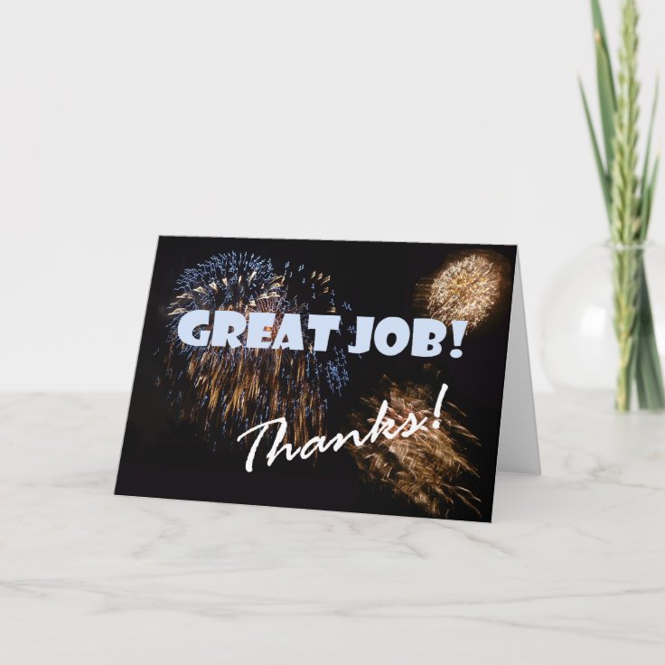 Great Job, thanks! Thank You Card | Zazzle