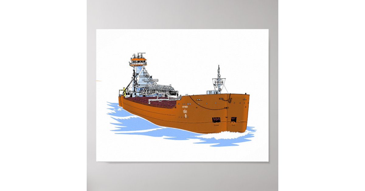 Great Lakes Barge Pathfinder and tug Dorothy Ann Poster | Zazzle