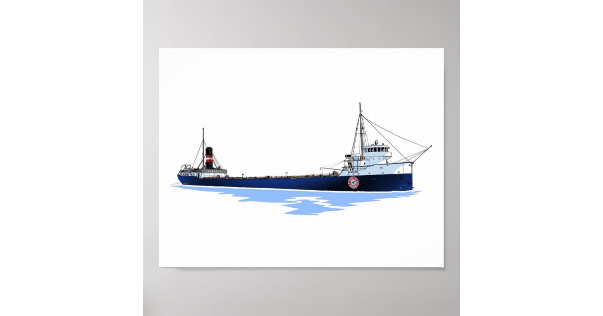 Great Lakes freighter Algosoo (1) Poster | Zazzle