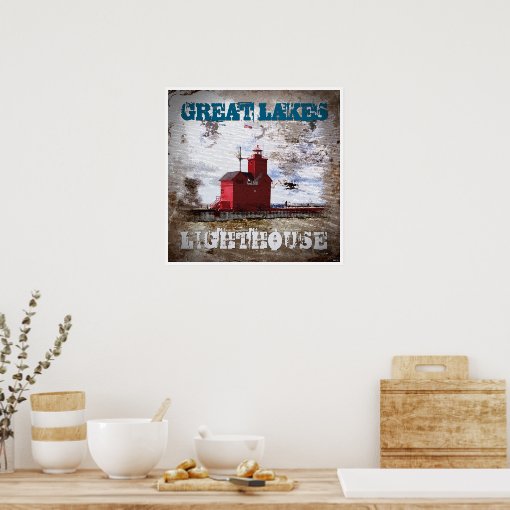 Great Lakes Lighthouse Poster | Zazzle