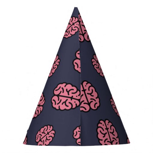 Great Minds Brain Pattern Party Hat | Zazzle