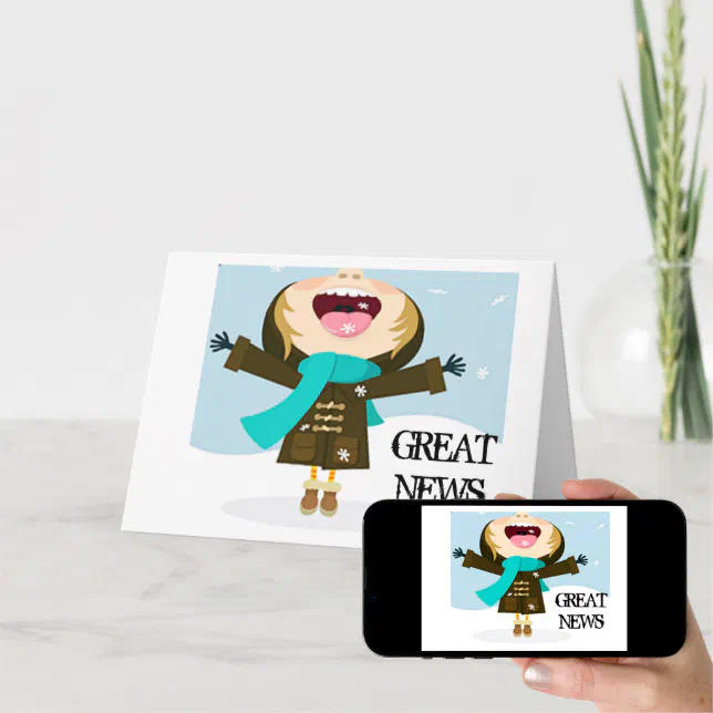 ***GREAT NEWS*** CONGRATULATIONS CARD | Zazzle