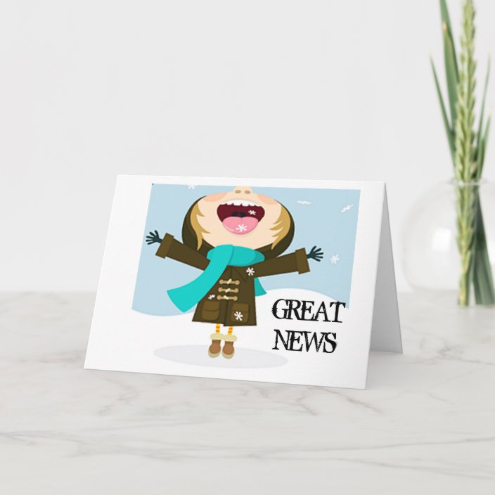 ***GREAT NEWS*** CONGRATULATIONS CARD | Zazzle.com