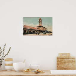 Great Northern Railroad Depot Poster | Zazzle