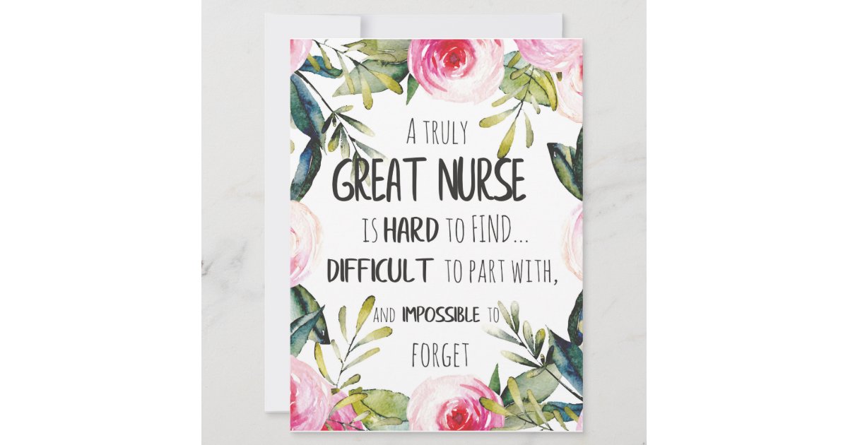 Great Nurse Appreciation Thank you Leaving Gift Card | Zazzle.com