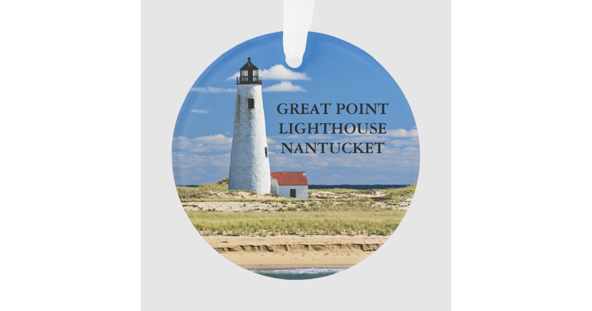 Great Point Lighthouse Nantucket MA Ornament | Zazzle
