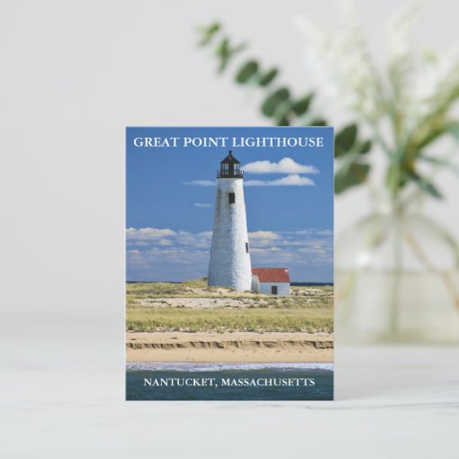 Great Point Lighthouse, Nantucket, MA Postcard | Zazzle