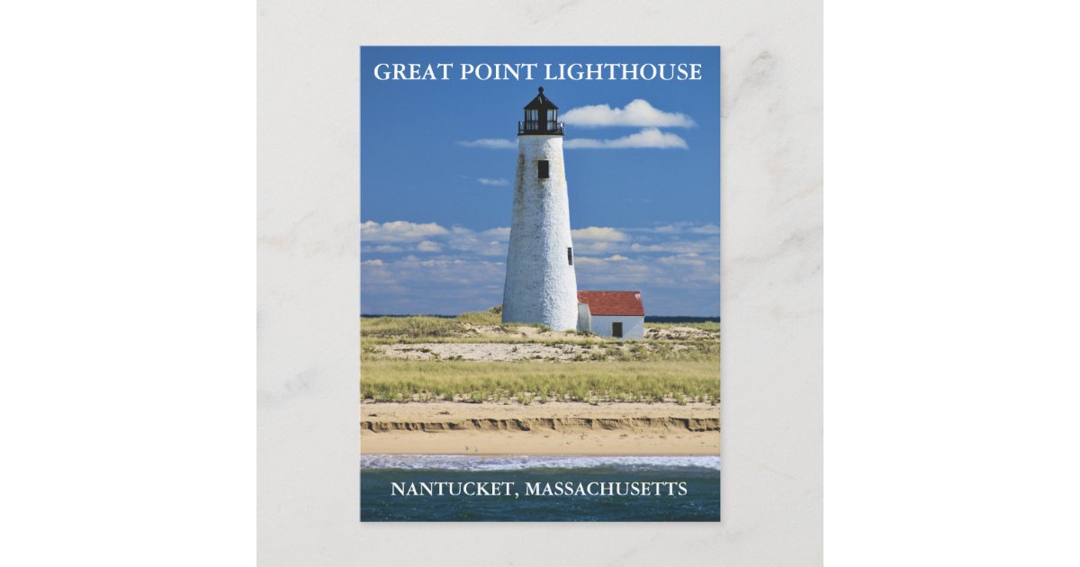 Great Point Lighthouse, Nantucket, MA Postcard | Zazzle