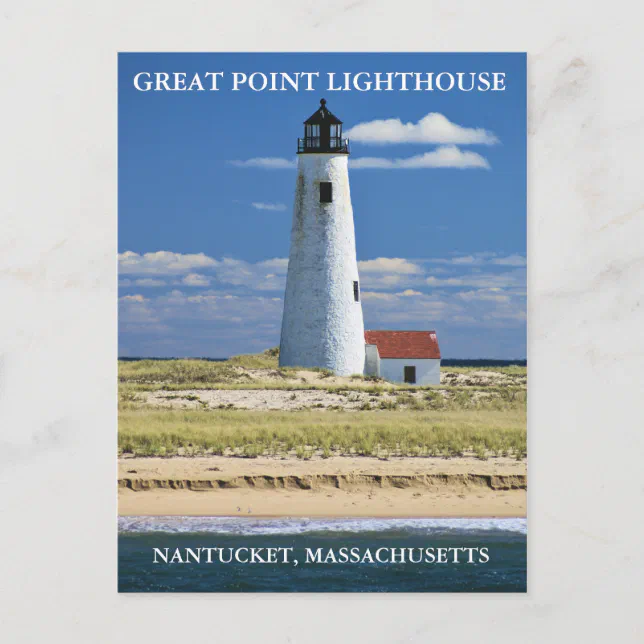 Great Point Lighthouse, Nantucket, MA Postcard | Zazzle