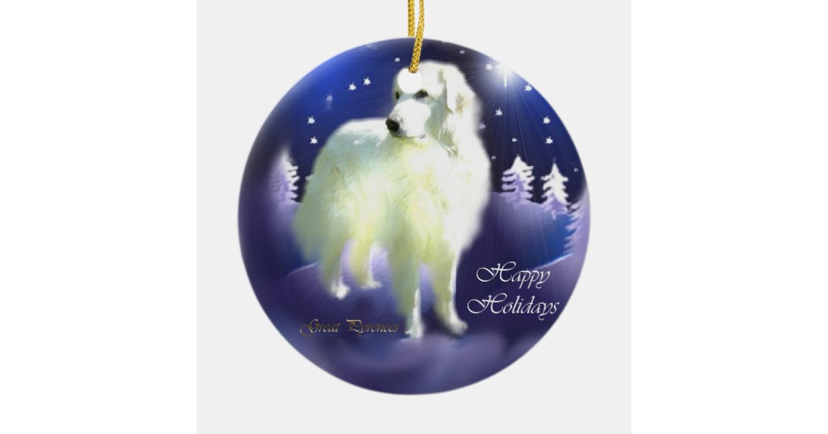 Great Pyrenees Christmas Gifts Ornament | Zazzle