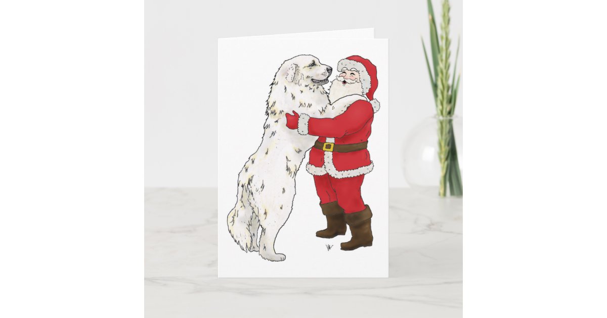Great Pyrenees Christmas Greeting Holiday Card | Zazzle
