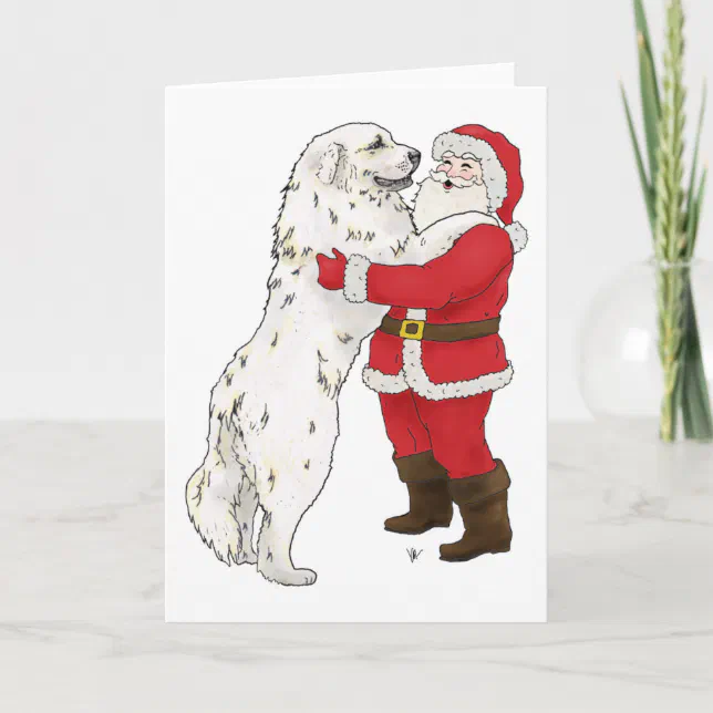 Great Pyrenees Christmas Greeting Holiday Card | Zazzle
