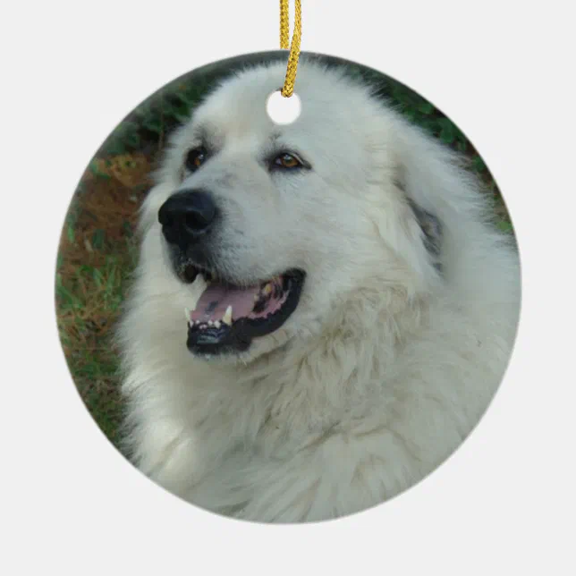 Great Pyrenees CHRISTMAS ORNAMENT PORTRAIT | Zazzle