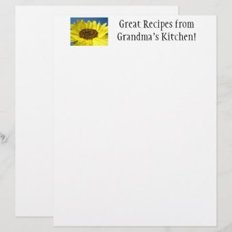 Great Recipes from Grandma's Kitchen! Letterhead | Zazzle