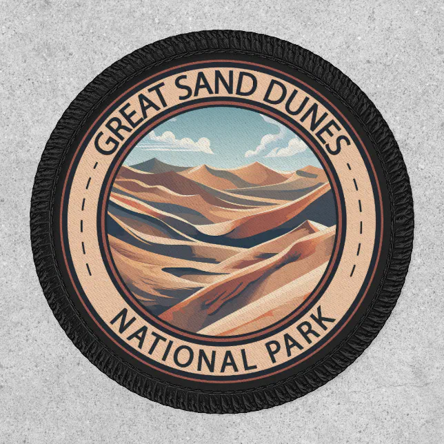 Great Sand Dunes National Park Illustration Travel Patch | Zazzle