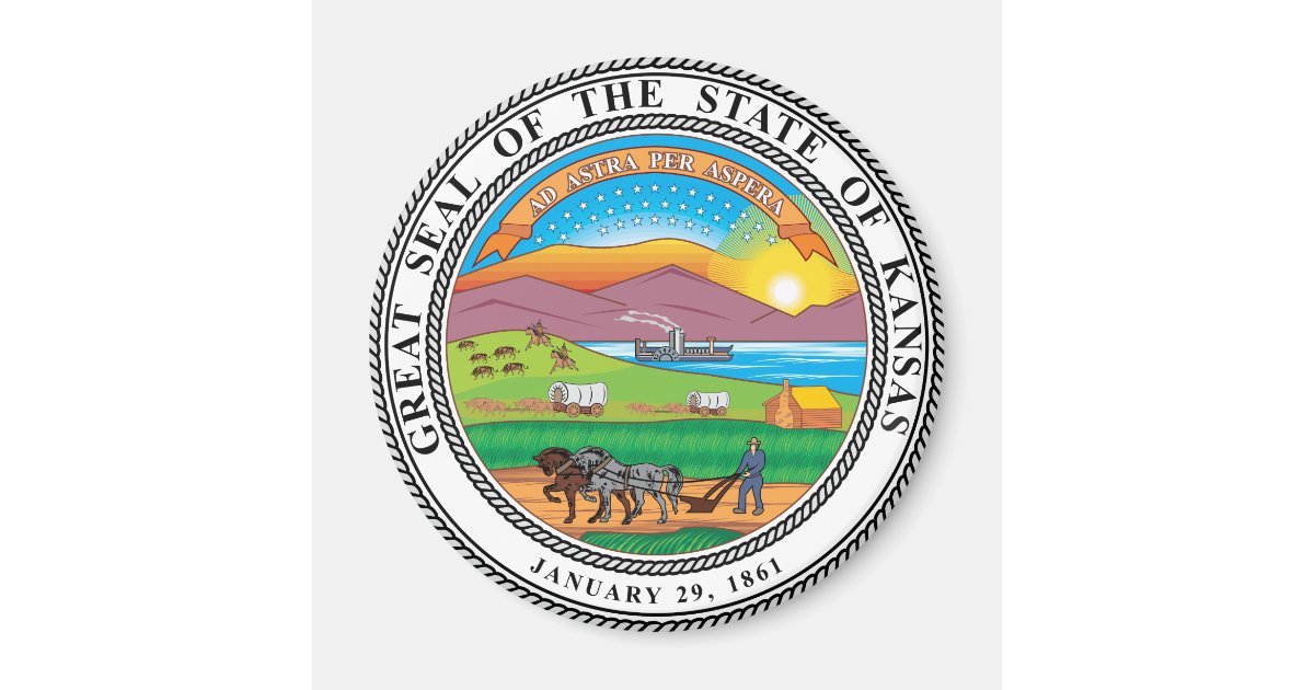 Great seal of the state of Kansas Magnet | Zazzle