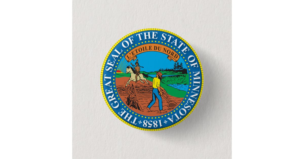 Great seal of the state of Minnesota Button | Zazzle