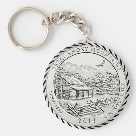 GREAT SMOKY MOUNTAINS COIN KEYCHAIN | Zazzle.com