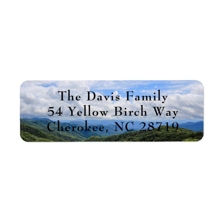 Great Smoky Mountains Return Address Label | Zazzle