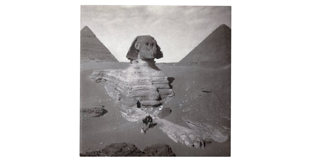 Great Sphinx & Giza Pyramids Necropolis Egypt Ceramic Tile | Zazzle
