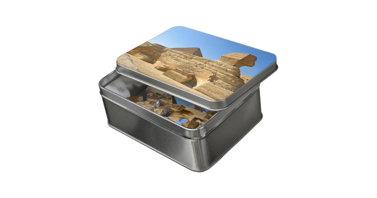 Great Sphinx of Giza with Khafre pyramid - Egypt Jigsaw Puzzle | Zazzle
