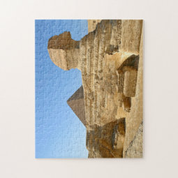 Great Sphinx of Giza with Khafre pyramid - Egypt Jigsaw Puzzle | Zazzle