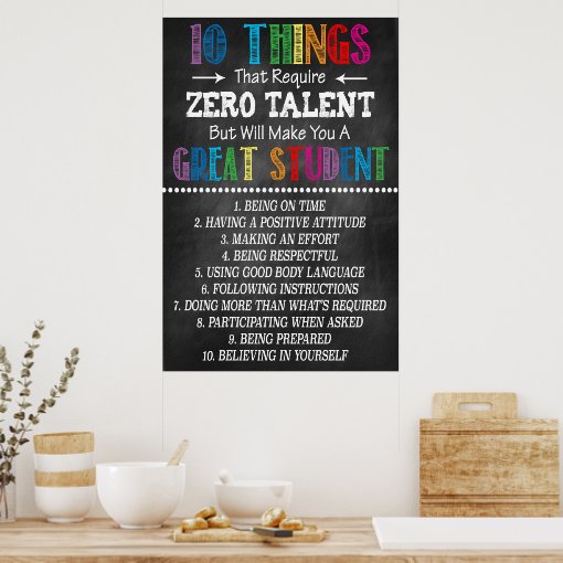 Great Student Classroom Printable Poster | Zazzle