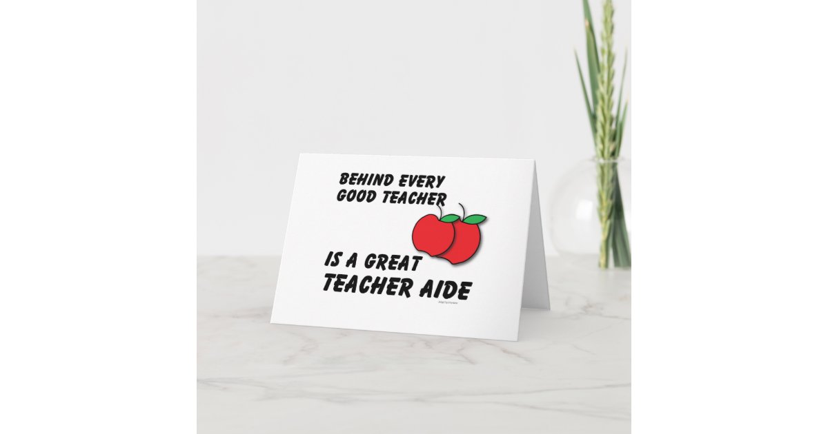 Great Teacher Aide Card | Zazzle