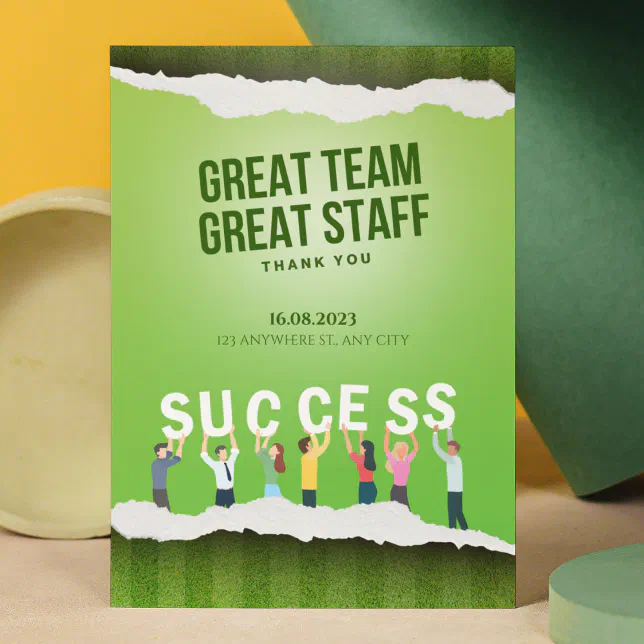 Great Team Great Staff Thank You Appreciation Invitation | Zazzle