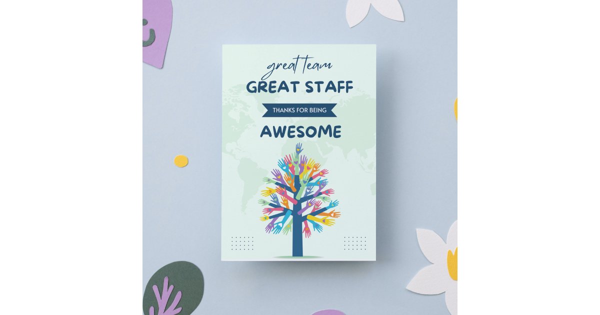 Great Team Great Staff Thank You For Being Awesome Invitation | Zazzle
