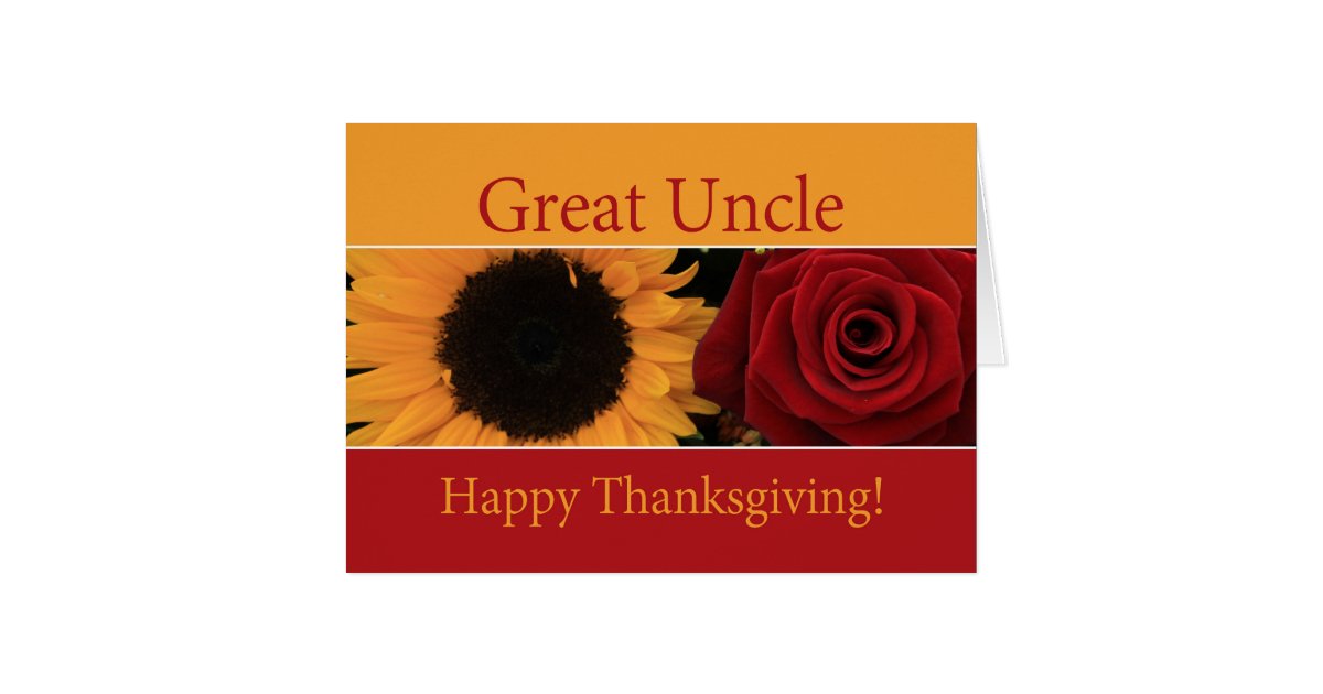 Great Uncle Thanksgiving Card | Zazzle