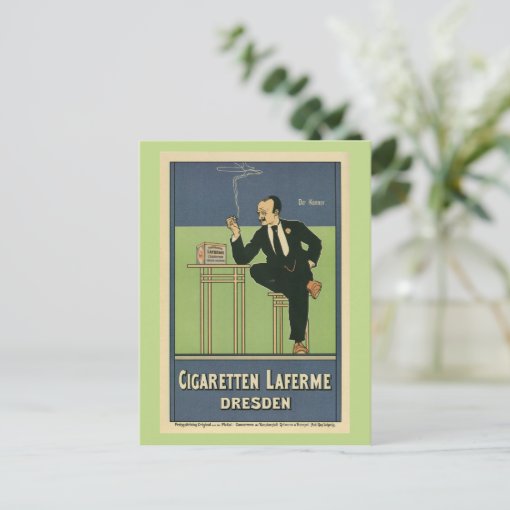 Great vintage 1890s German cigarette advertising Postcard | Zazzle