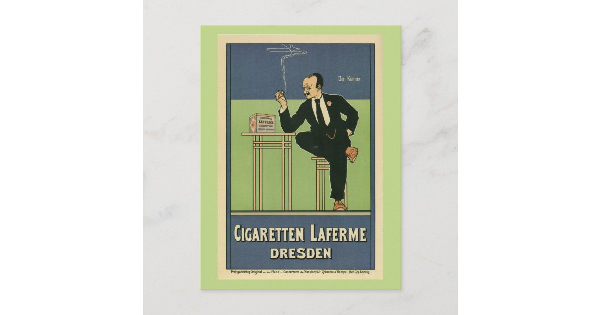 Great vintage 1890s German cigarette advertising Postcard | Zazzle