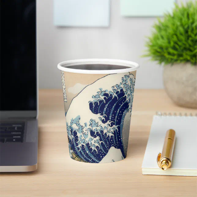 Great Wave Kanagawa Japanese Painting Paper Cups | Zazzle