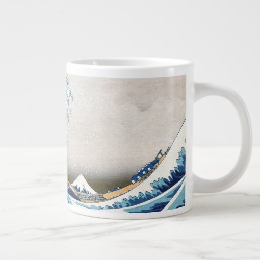 Great Wave Off Kanagawa Hokusai Fine Art Giant Coffee Mug | Zazzle