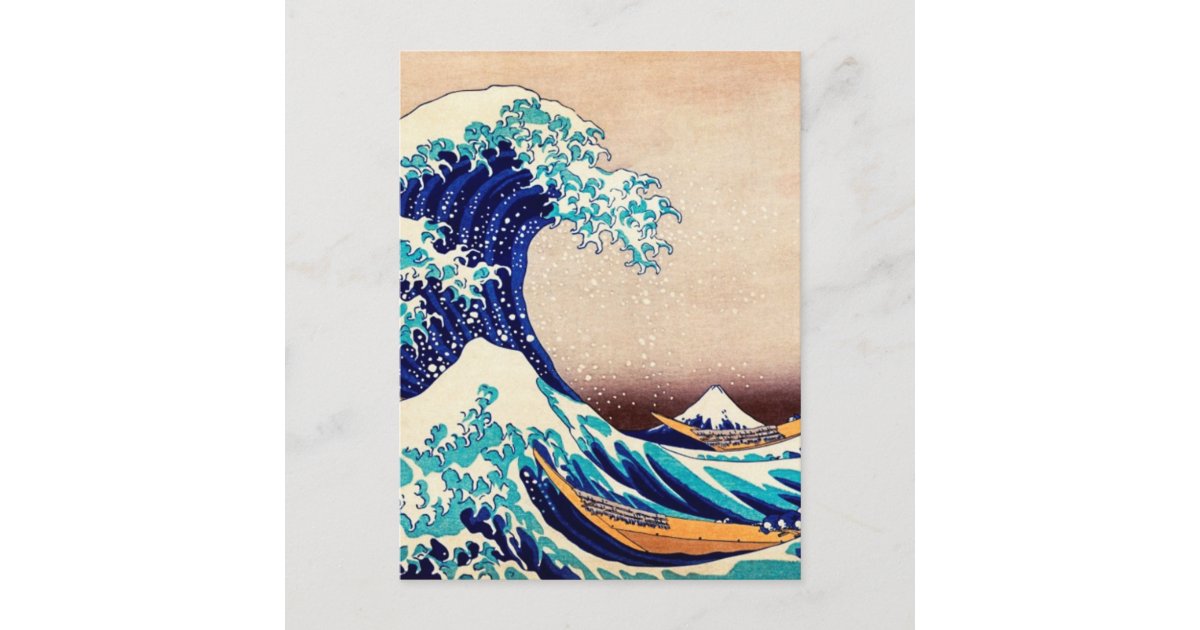 Great Wave Off Kanagawa Japanese Woodblock Print Postcard | Zazzle