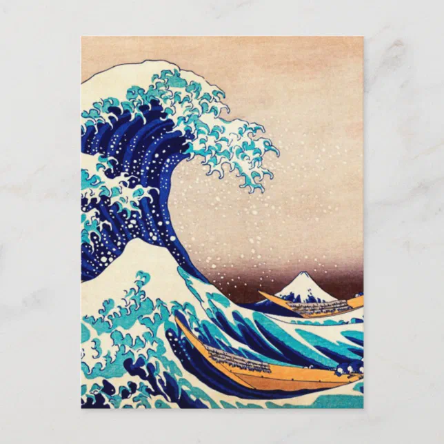 Great Wave Off Kanagawa Japanese Woodblock Print Postcard | Zazzle